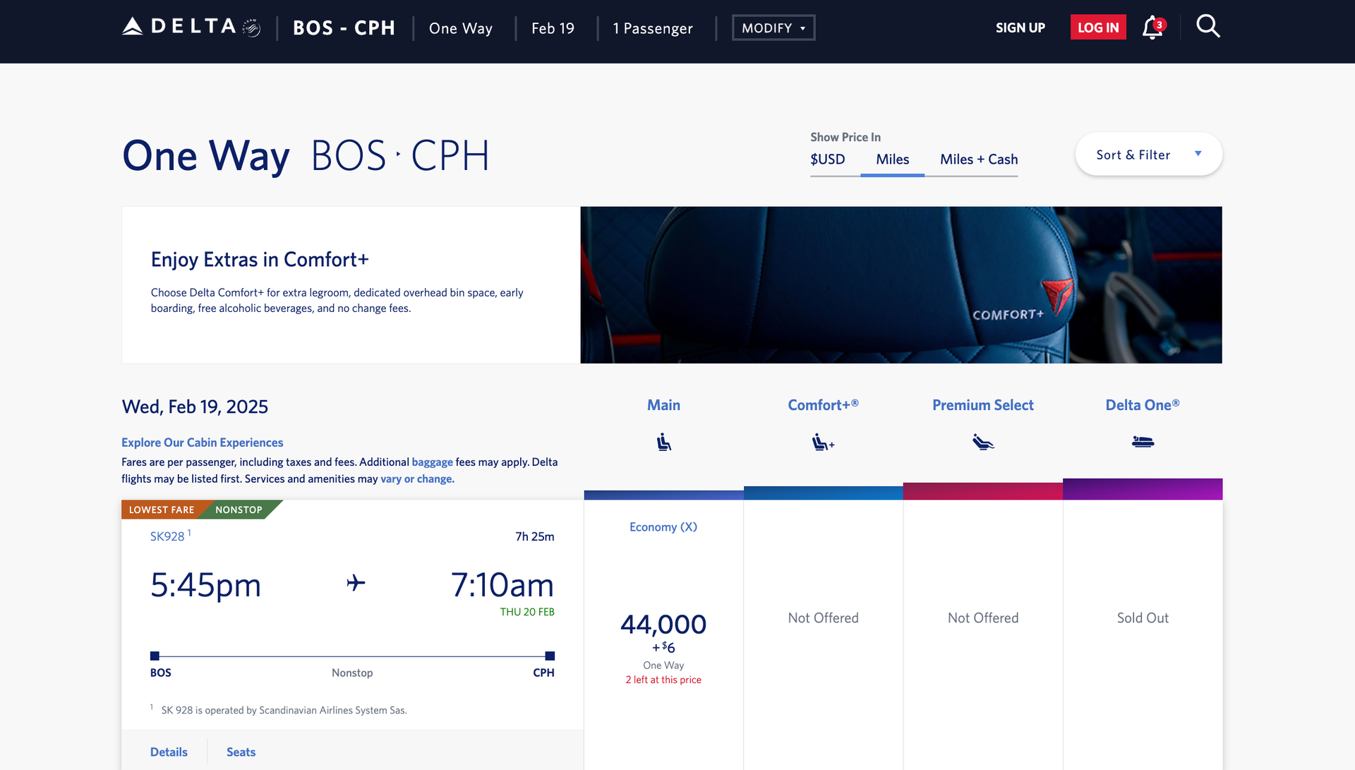 SAS awards now available using Delta SkyMiles (and other partners ...