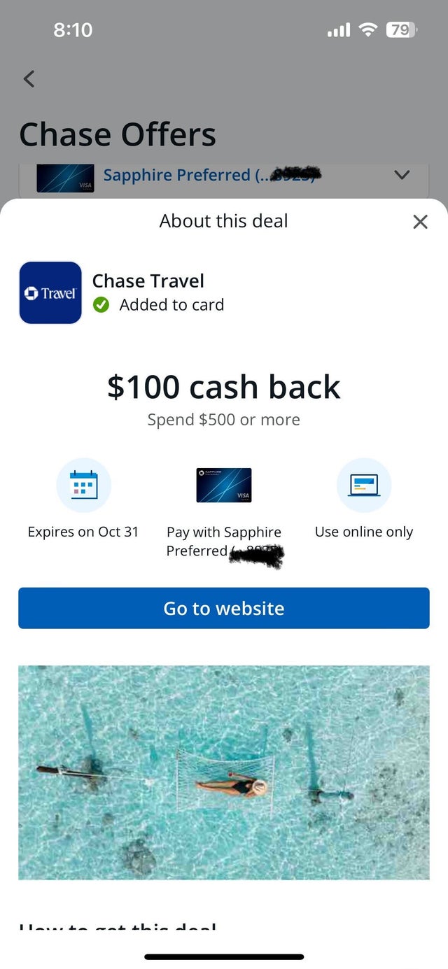 Targeted Chase cardholders can save $100 through Chase Travel - The ...