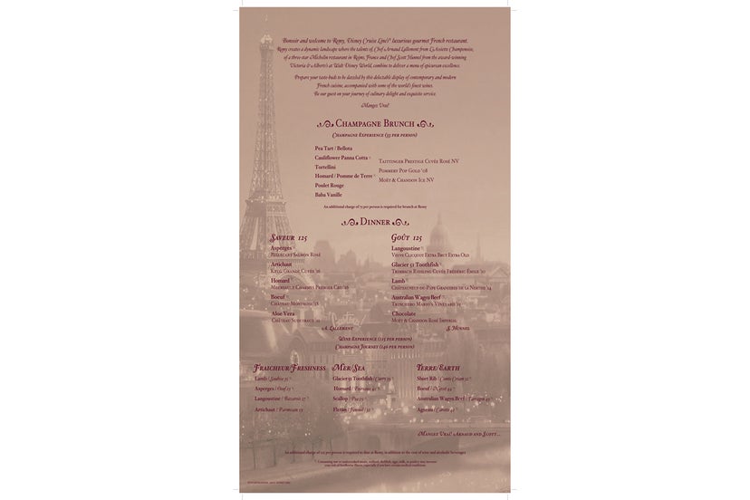 Remy: A guide to Disney Cruise Line's French restaurant (with menu ...