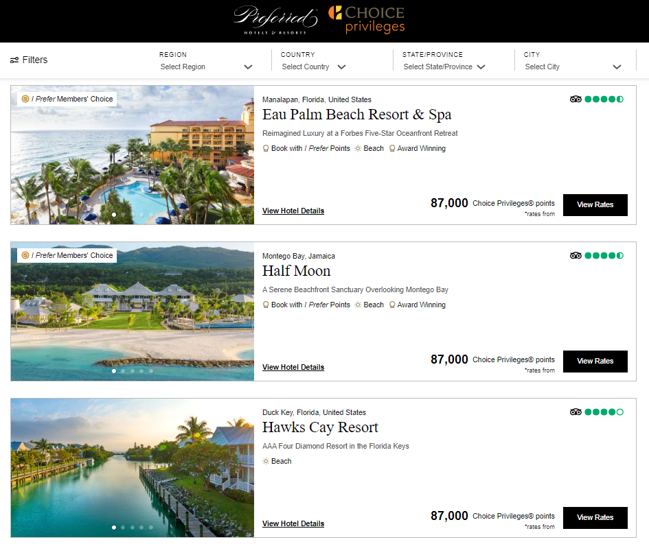 Preferred Hotels & Resorts drop to 87,000 Choice points again - The ...
