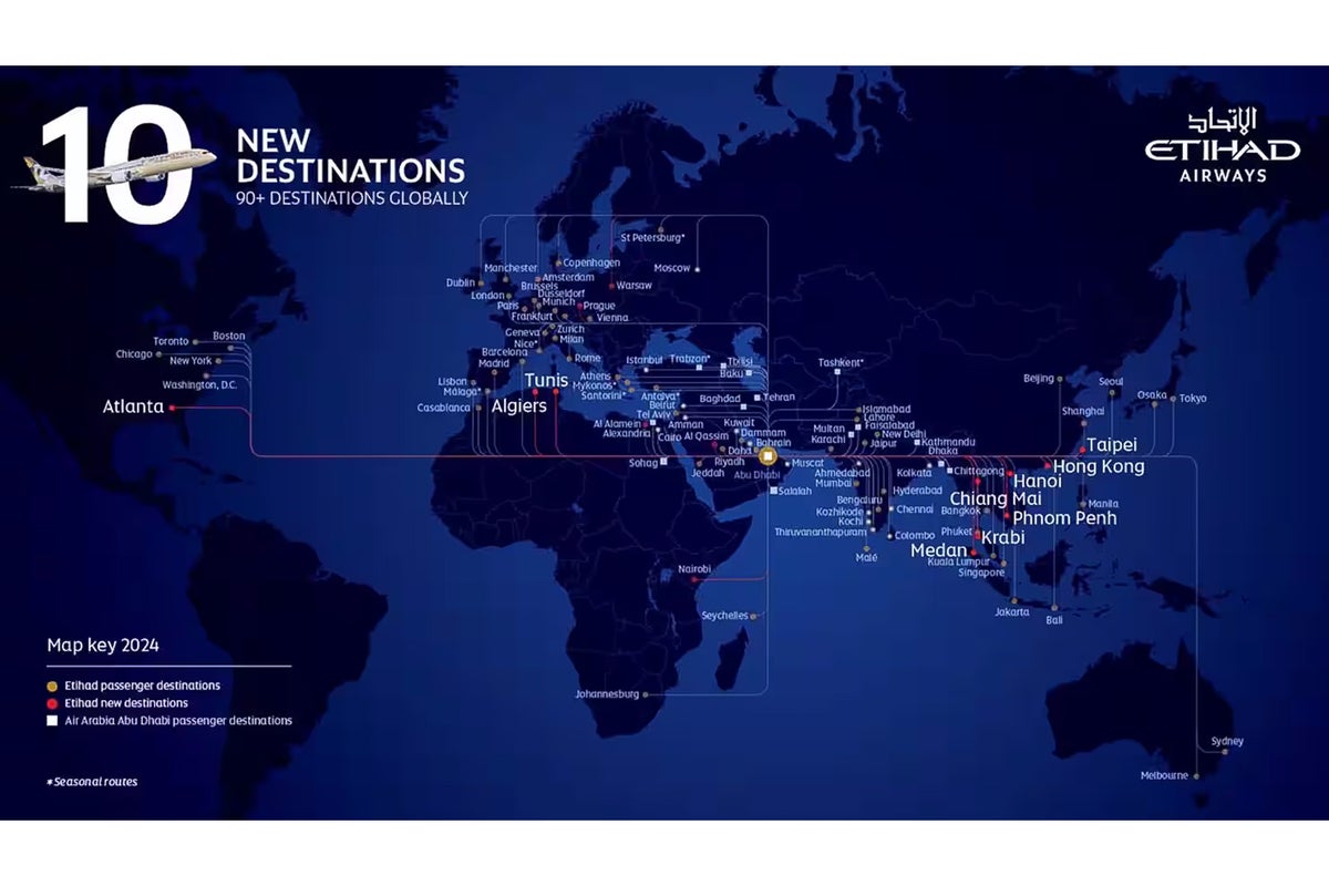 Etihad adds Atlanta as part of 10-destination expansion in 2025 - The ...