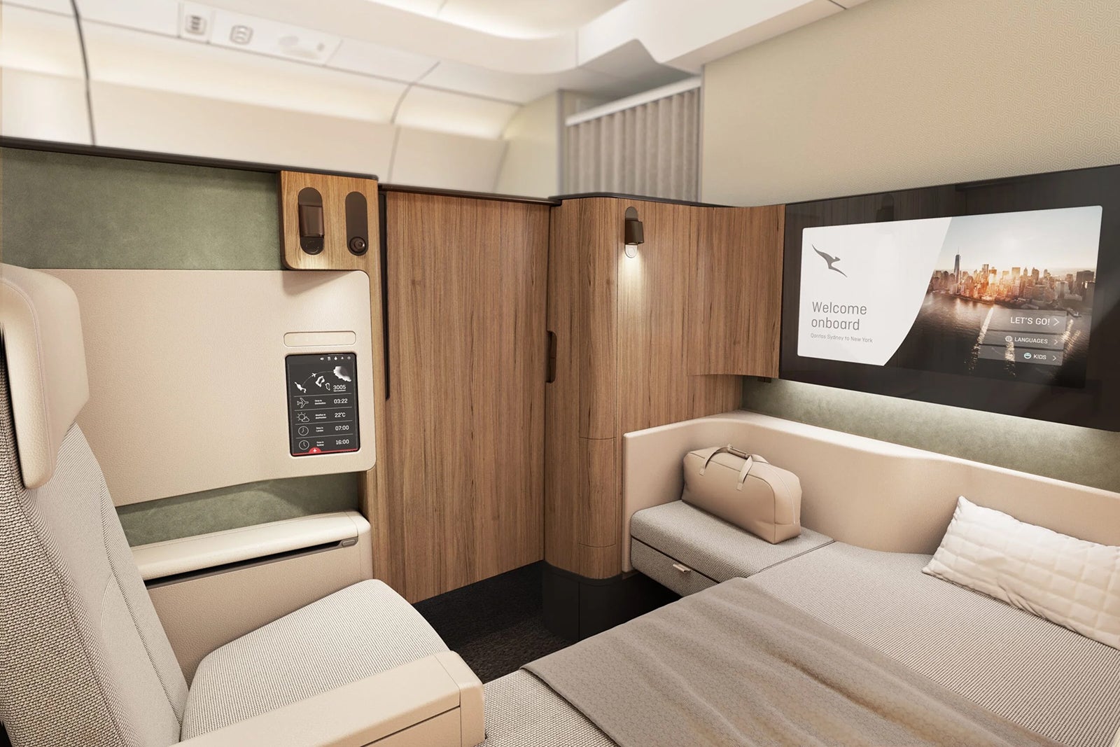 Qantas first-class flight review: Comfortable but subpar - The Points Guy