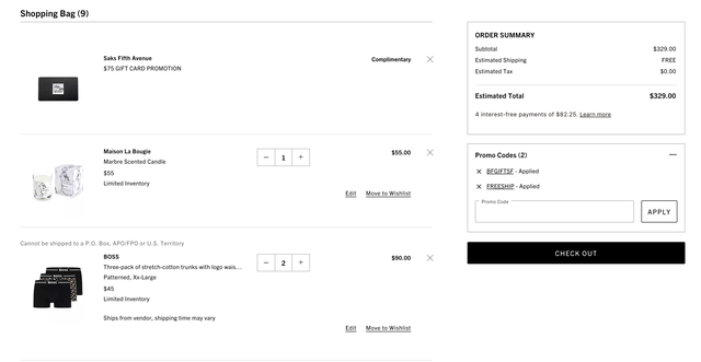 Black Friday deal: Get a $75 Saks Fifth Avenue promo gift card with ...