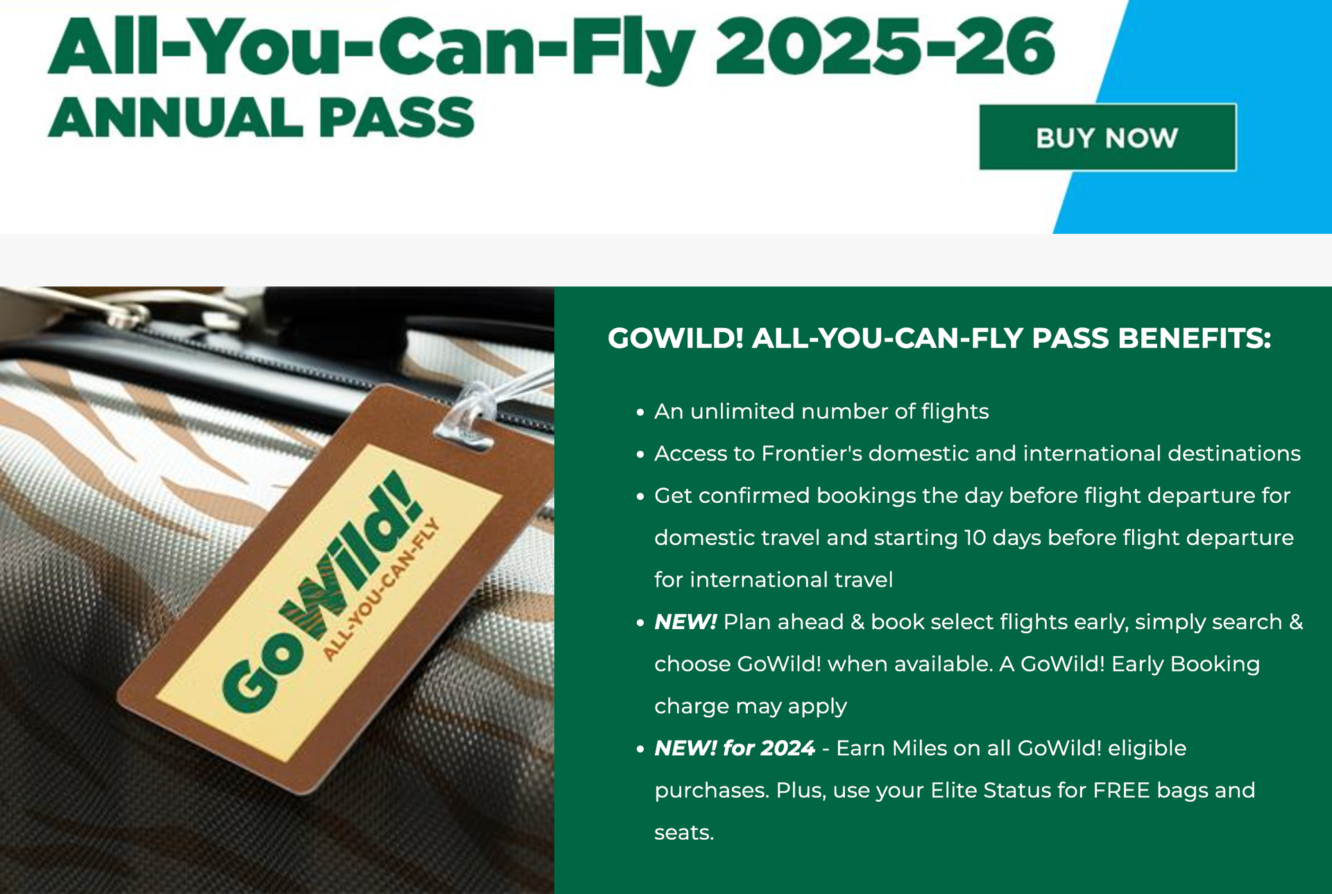 Today only: Frontier Airlines offers year-long all-you-can-fly pass for ...