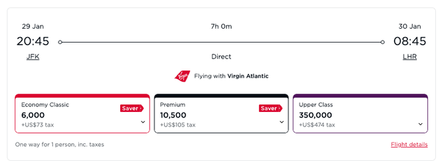 Earn 4,000 bonus Virgin points by linking your Virgin Red and Flying ...