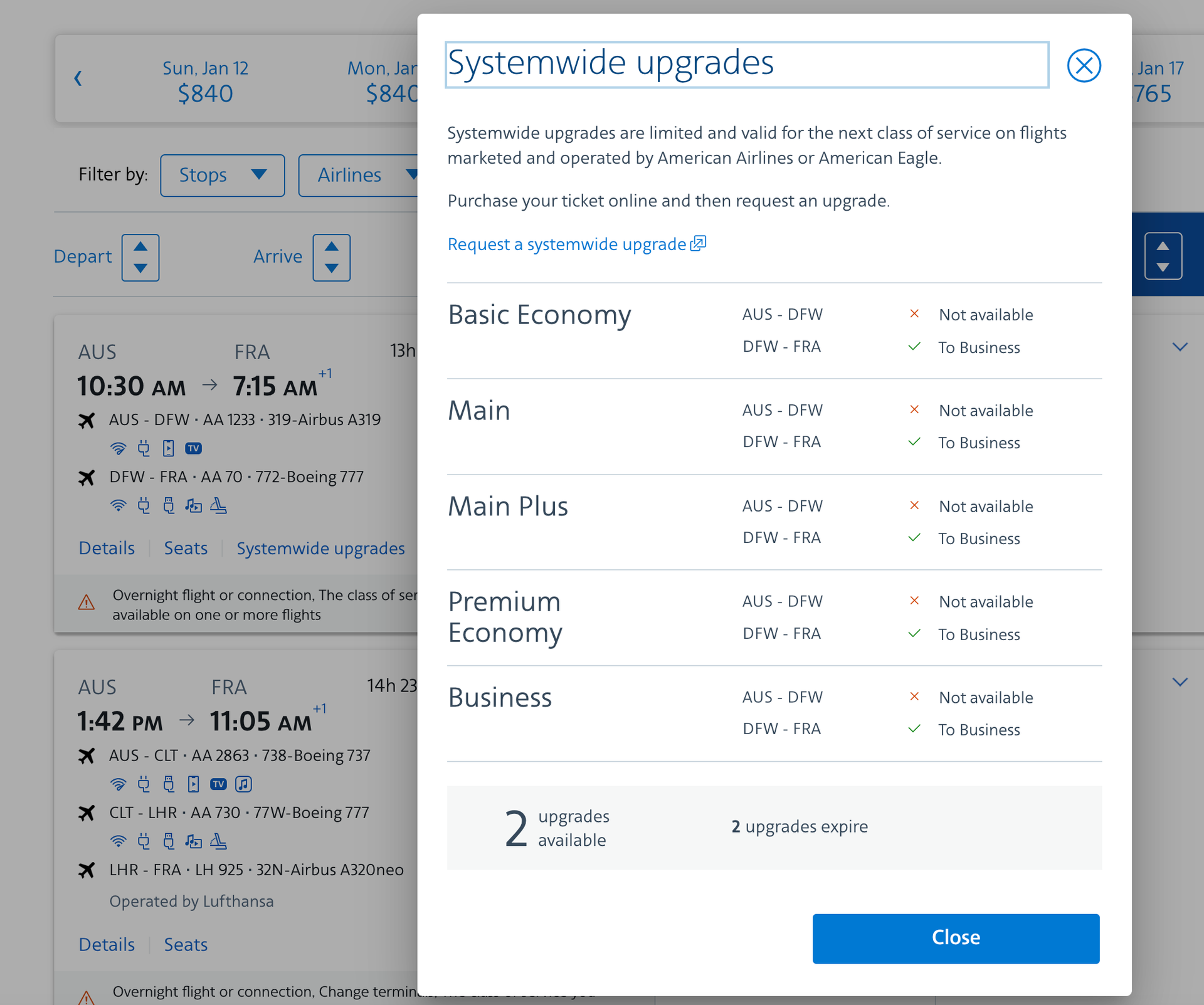 How to use American Airlines systemwide upgrades - The Points Guy