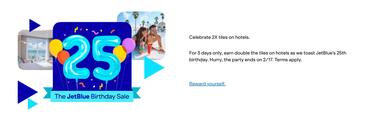 JetBlue’s birthday sale: Earn double TrueBlue 'tiles' on hotel bookings ...