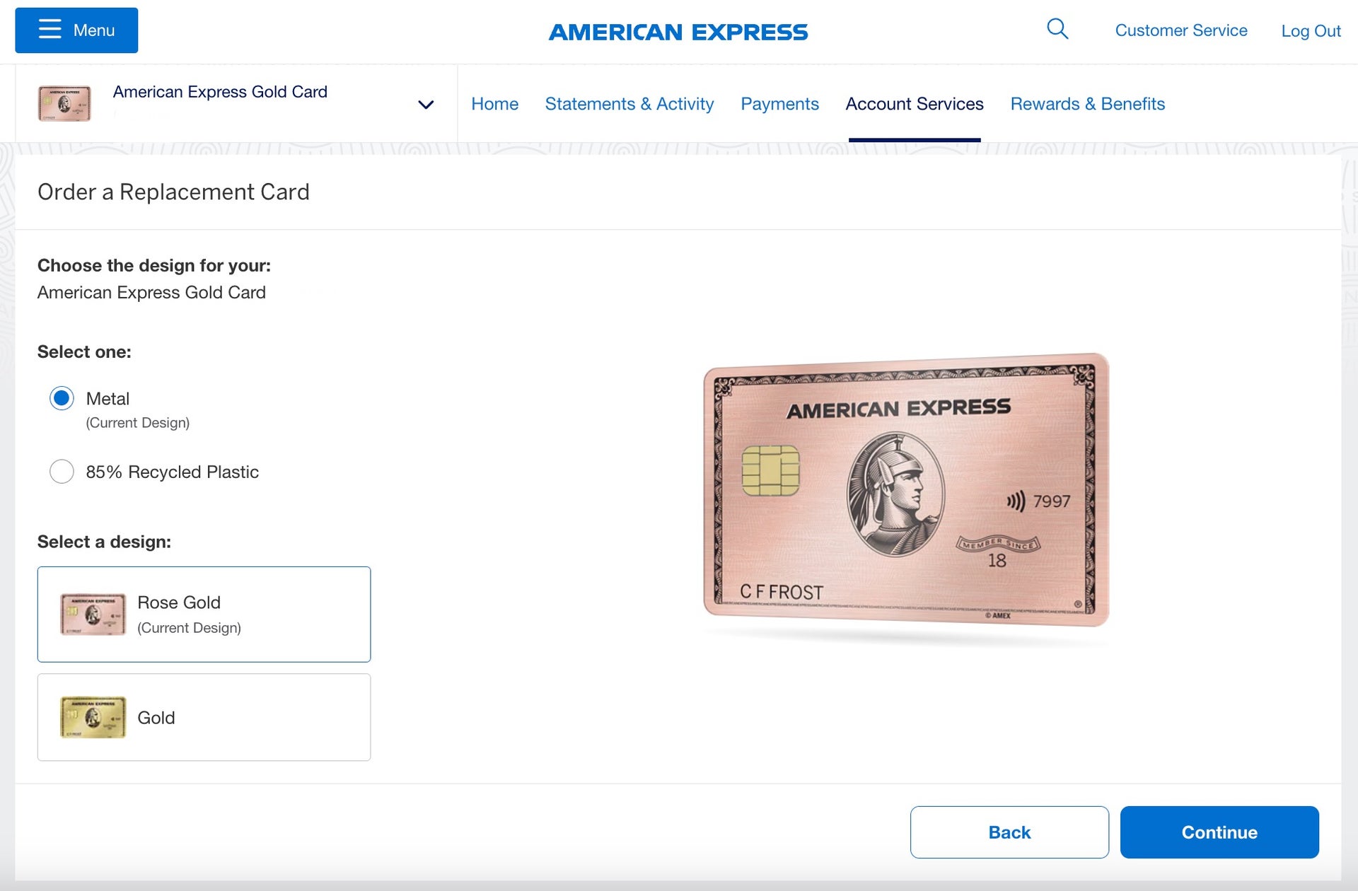 The Amex Gold Card in traditional gold or sleek rose gold - The Points Guy