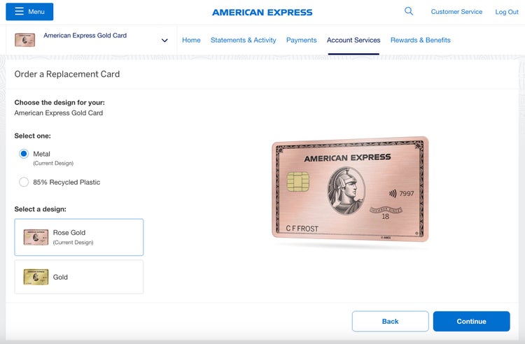 The Amex Gold Card in traditional gold or sleek rose gold - The Points Guy